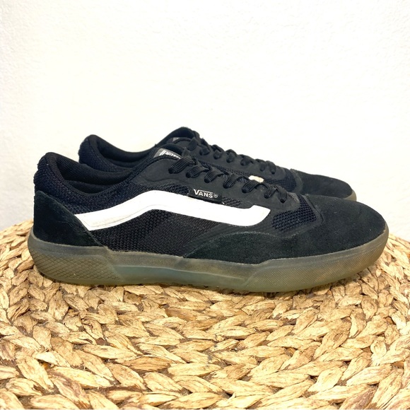 Vans | Shoes | Vans Ave Pro Black White Sneakers | Poshmark